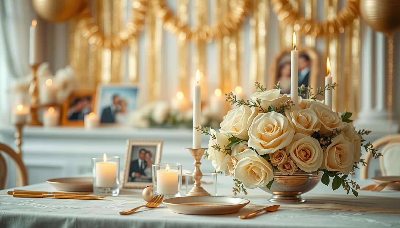 Luxus Hauseingang Schmucken Zur Goldenen Hochzeit Bild
